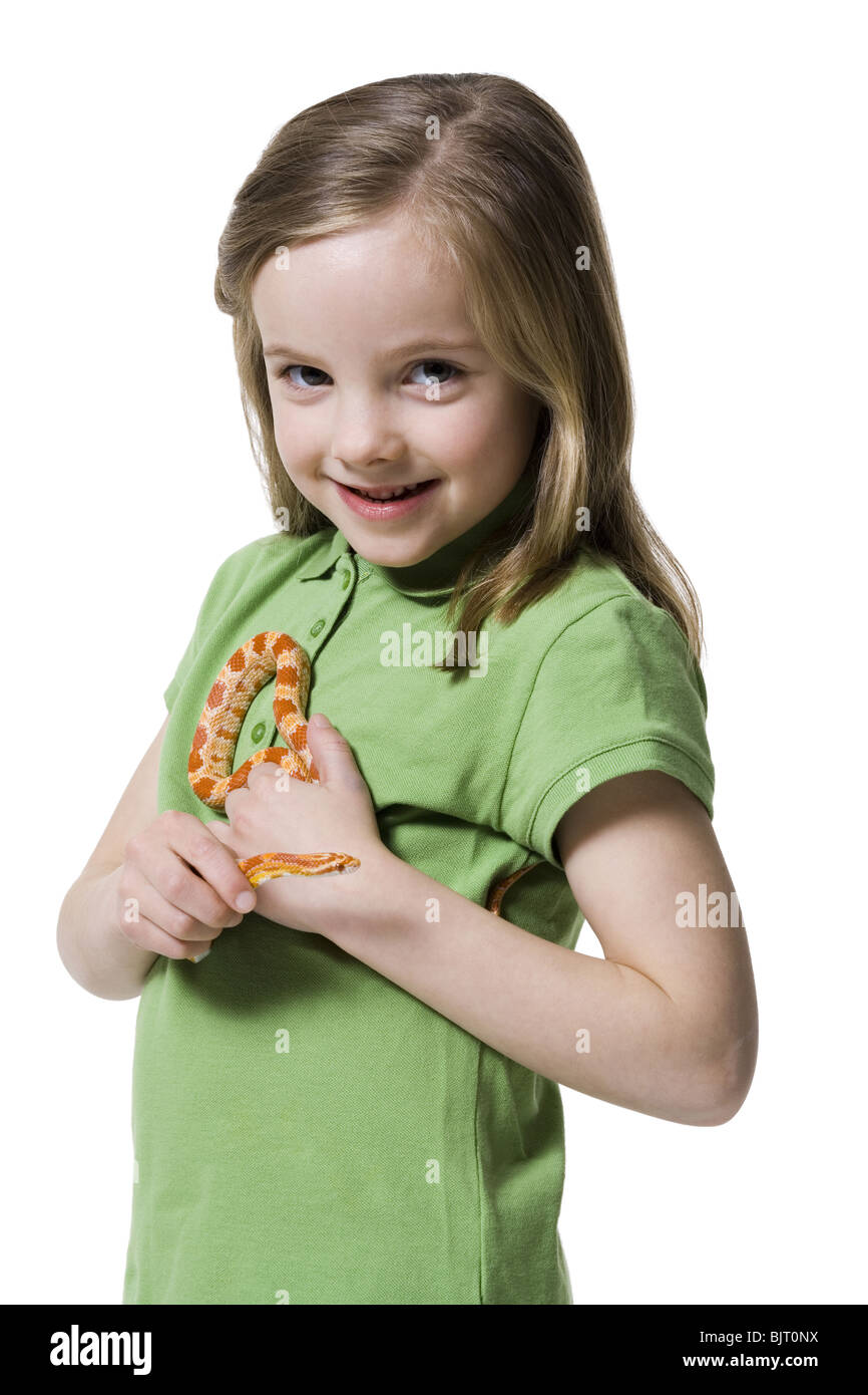Kids with snake hi-res stock photography and images - Alamy