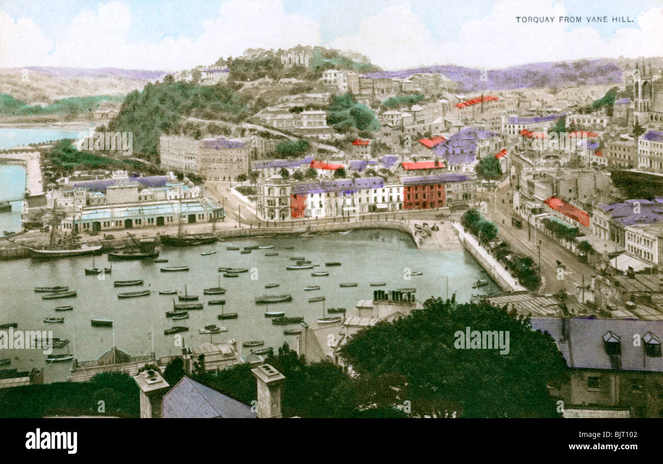 Torquay, Devon, early 20th century.Artist: Ern Bishop Stock Photo - Alamy