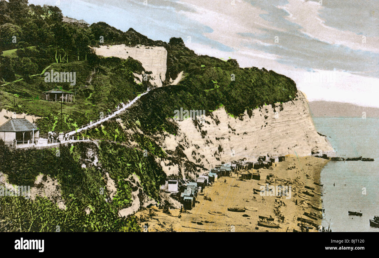 Beer Beach, Devon, early 20th century. Artist: Unknown Stock Photo - Alamy