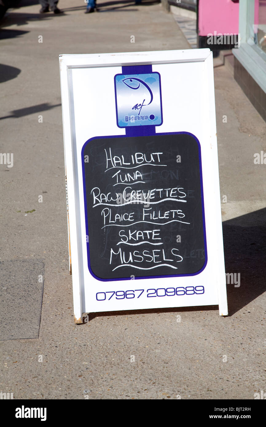 Fish shop menu board sign aldeburgh hi-res stock photography and images ...