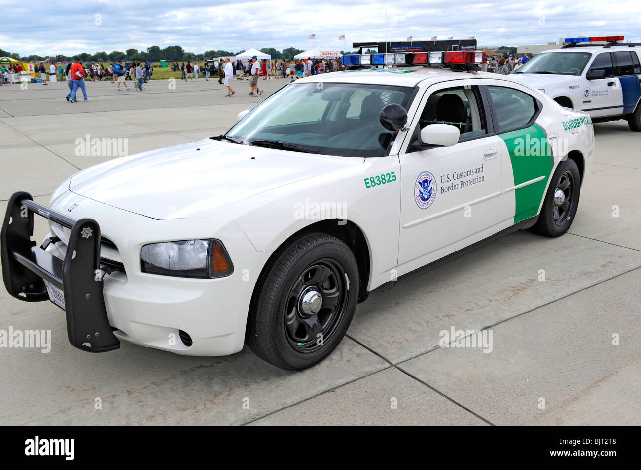 Border Patrol Police on guard for crowd control during a public event ...