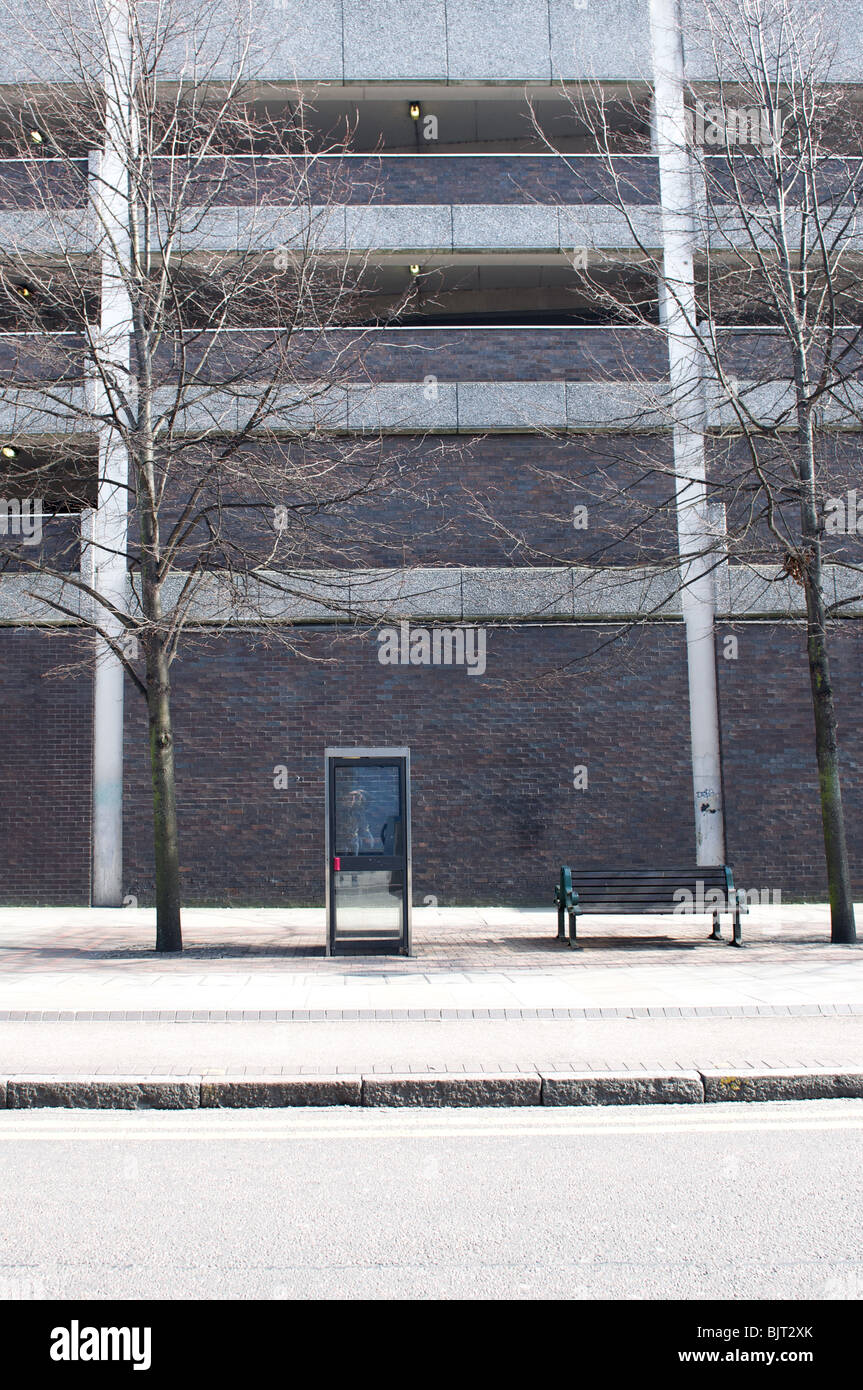 The exterior of a multistory car park Nottingham city centre, England ...