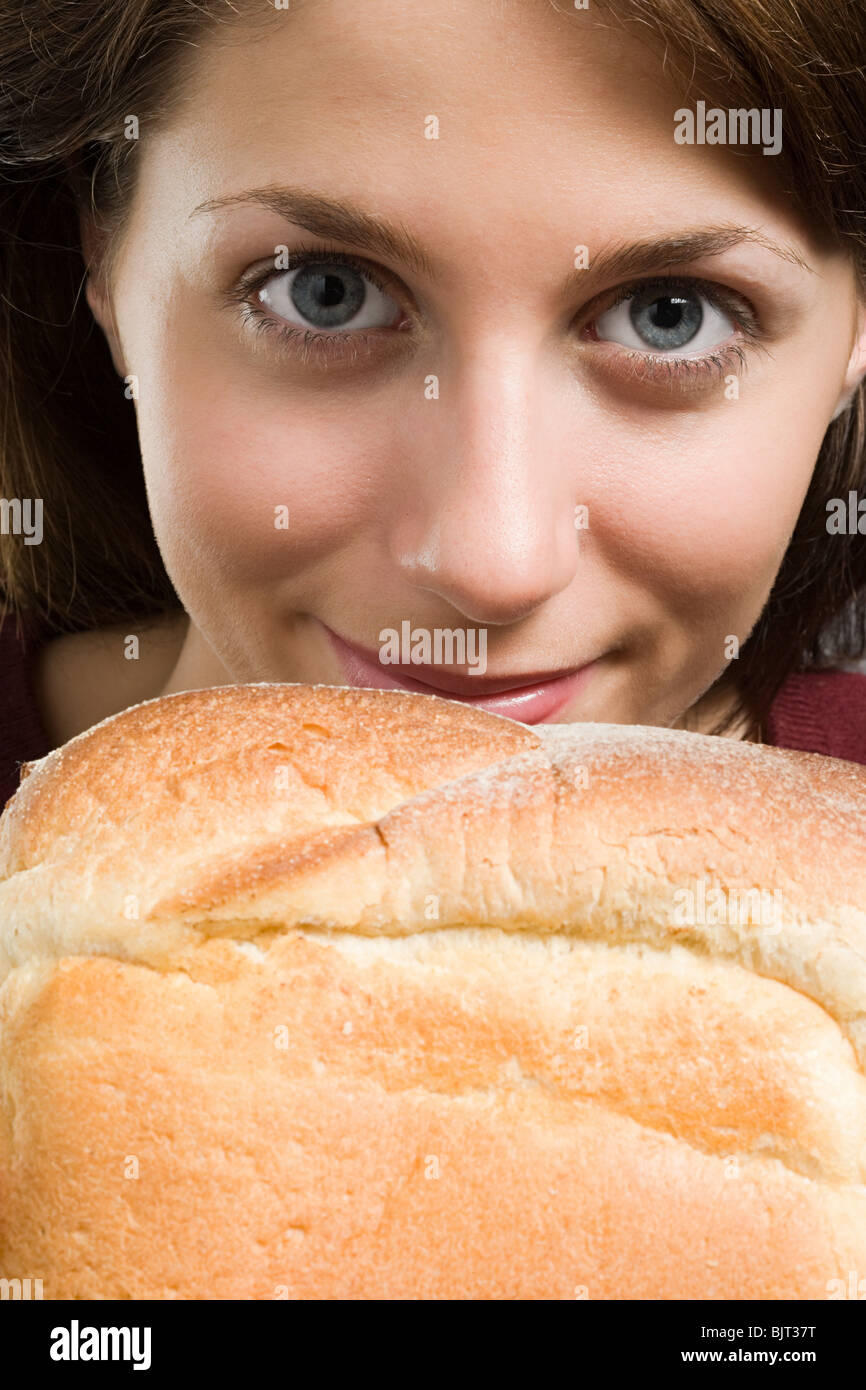 Adult Smelling Bread High Resolution Stock Photography and Images - Alamy