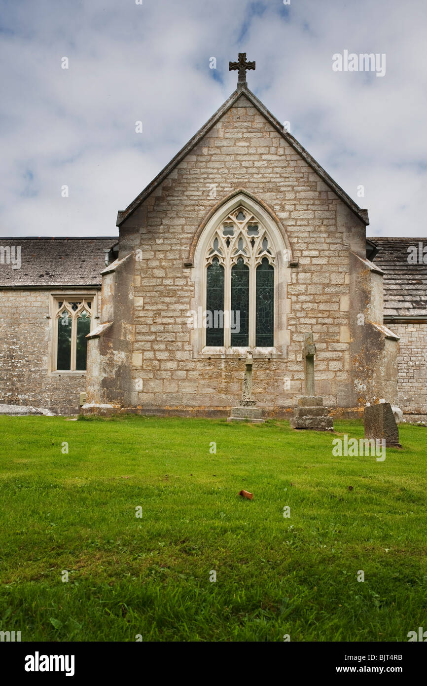 the church of the abandoned village of tyneham on army land in dorset ...