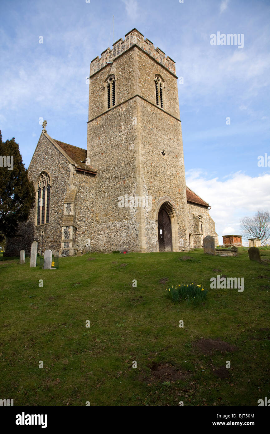 Tower and churchyard Church of Saint Botolph, Burgh, Suffolk Stock ...