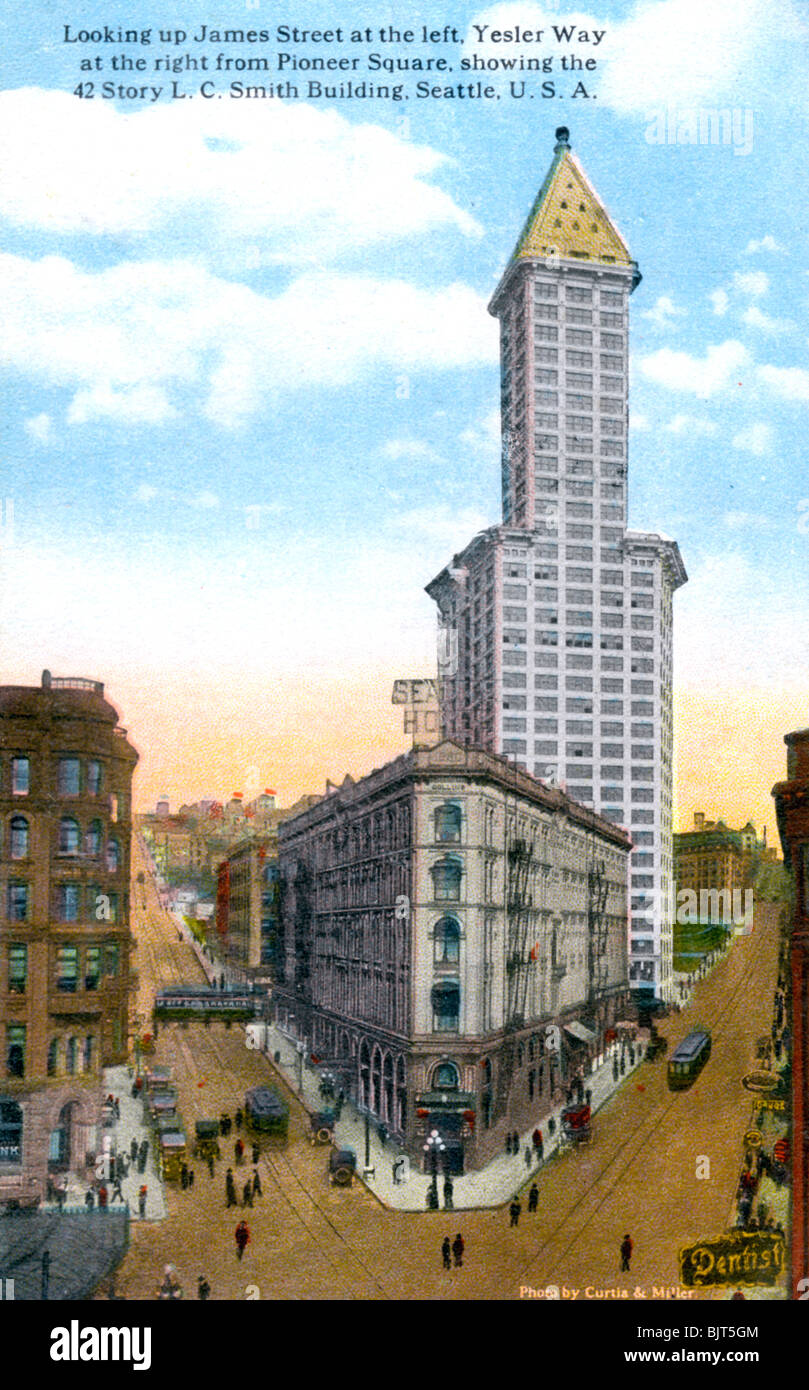 The L.C. Smith Tower, Seattle, U.S.A., c1910s.Artist: Curtis & Miller ...