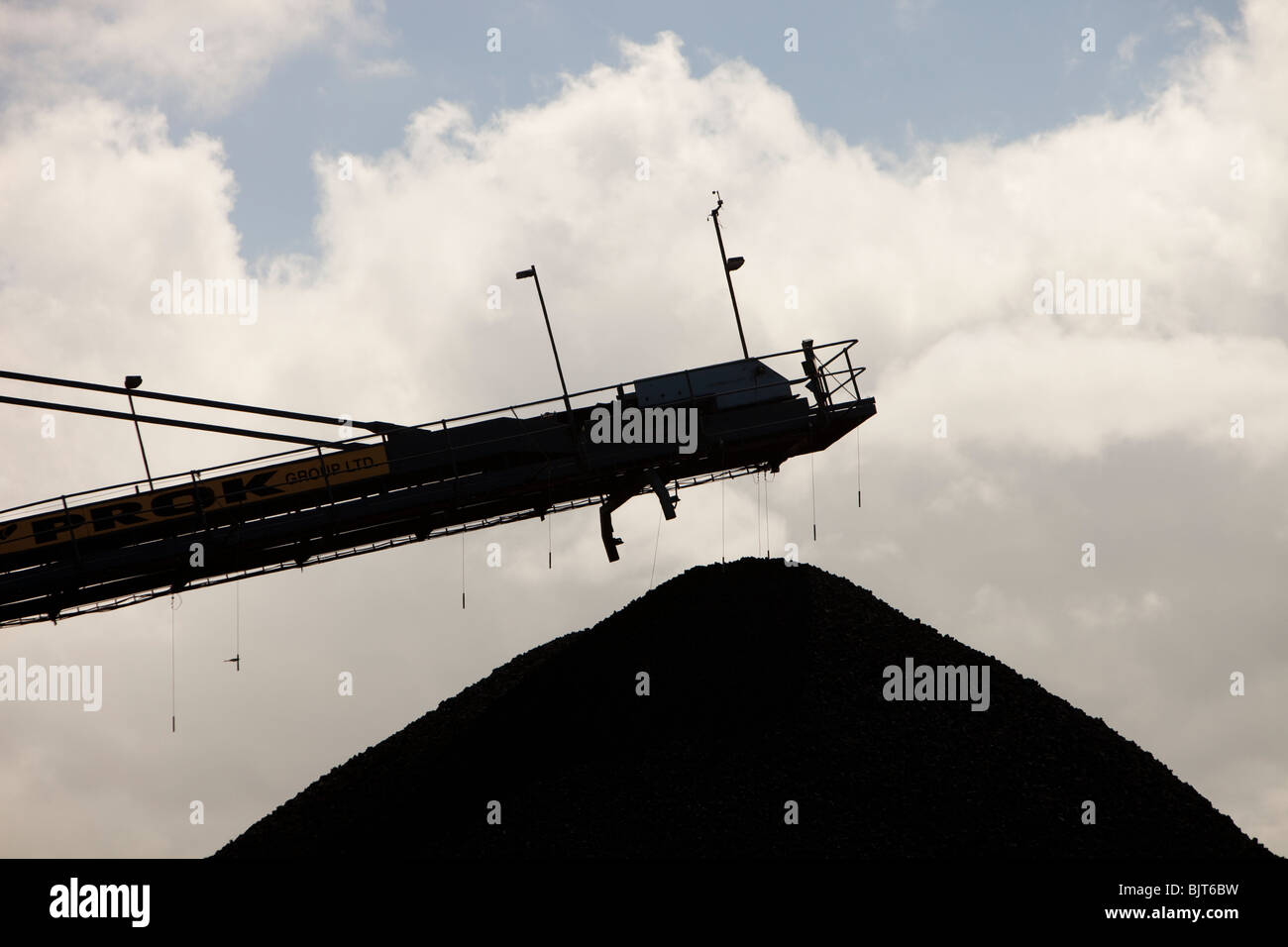 Coal reserves at the Bluescope steel works at Port Kembla in Wollongong ...