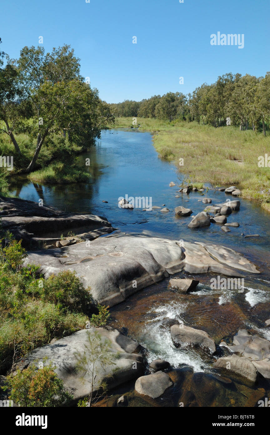 The Pioneer River at Finch Hatton near Eungella National Park ...