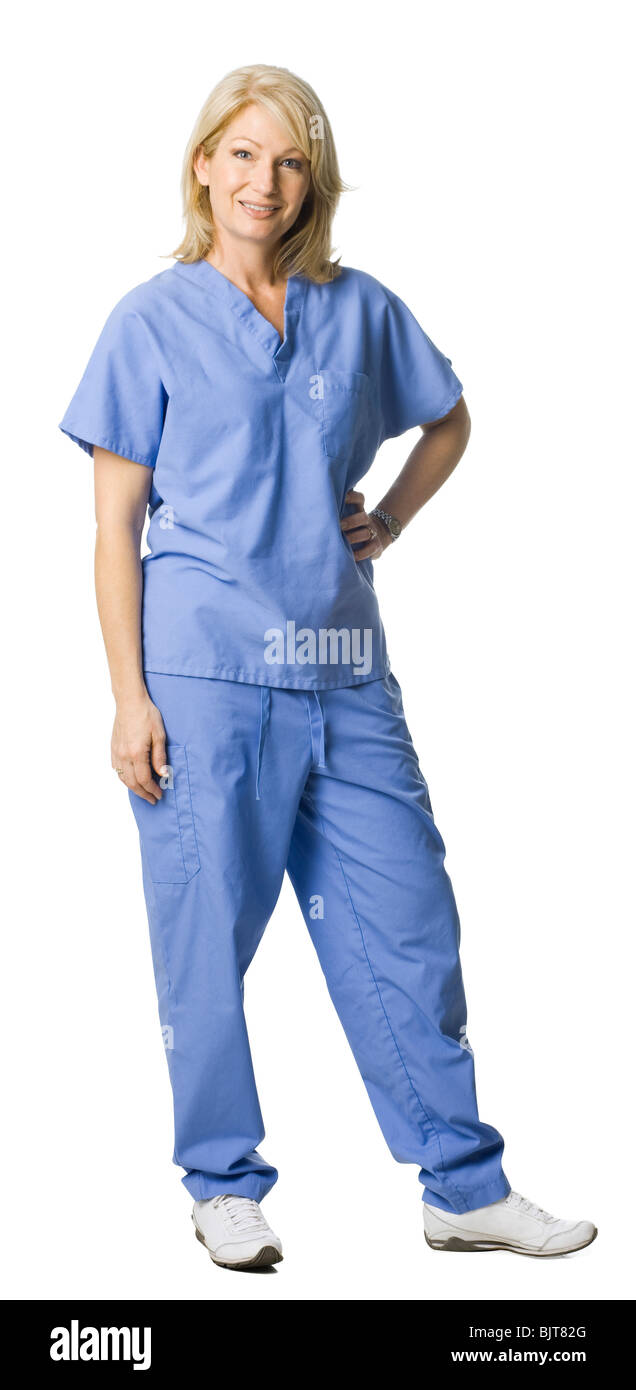 Portrait mature caucasian blonde Cut Out Stock Images & Pictures - Alamy