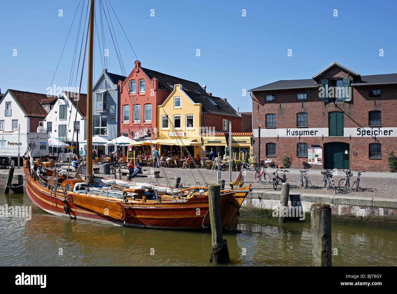 The harbour in Husum, Germany Stock Photo - Alamy