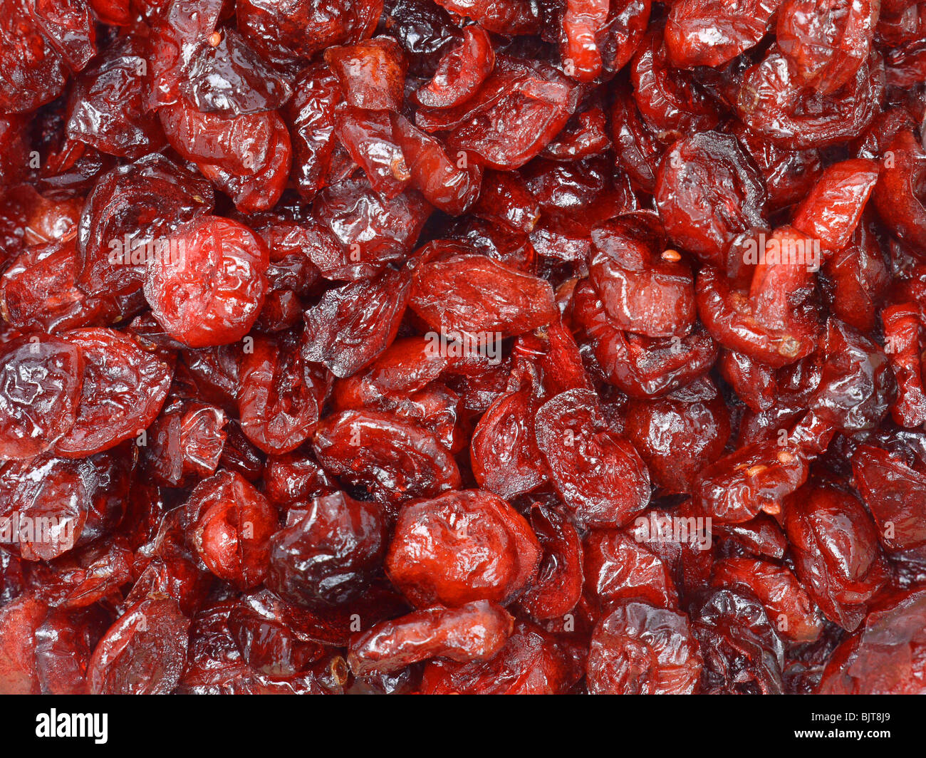 Dried sliced cranberry shot from above Stock Photo - Alamy