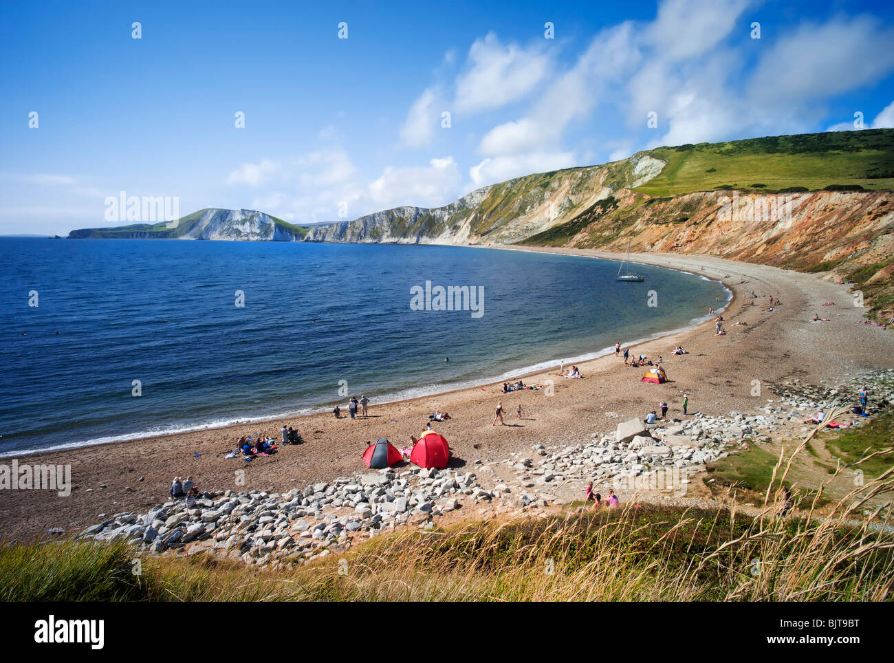 worbarrow bay on the south west coast path in dorset Stock Photo - Alamy