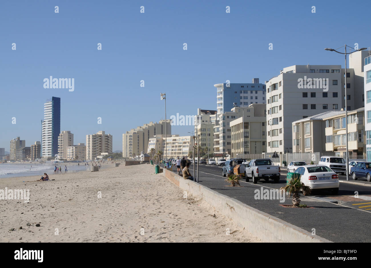 Seafront road and properties at Strand a seaside resort close to ...