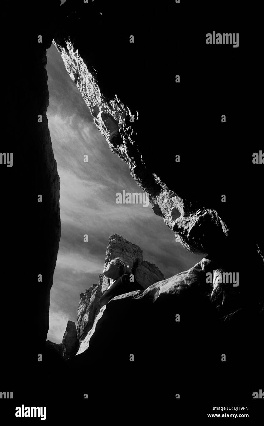 Soaking up sunshine Black and White Stock Photos & Images - Alamy