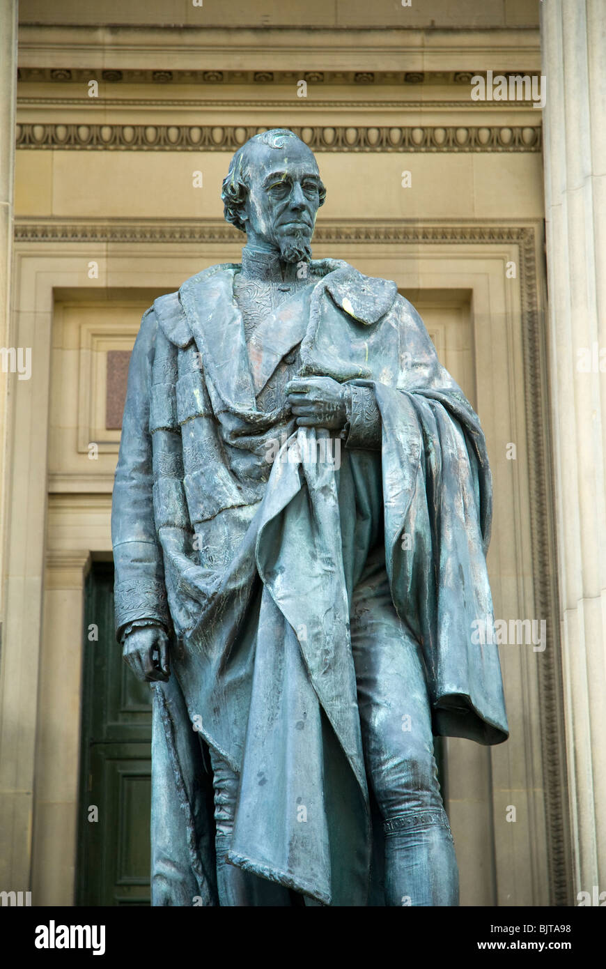 Statue of Benjamin Disraeli, 1st Earl of Beaconsfield, outside St ...
