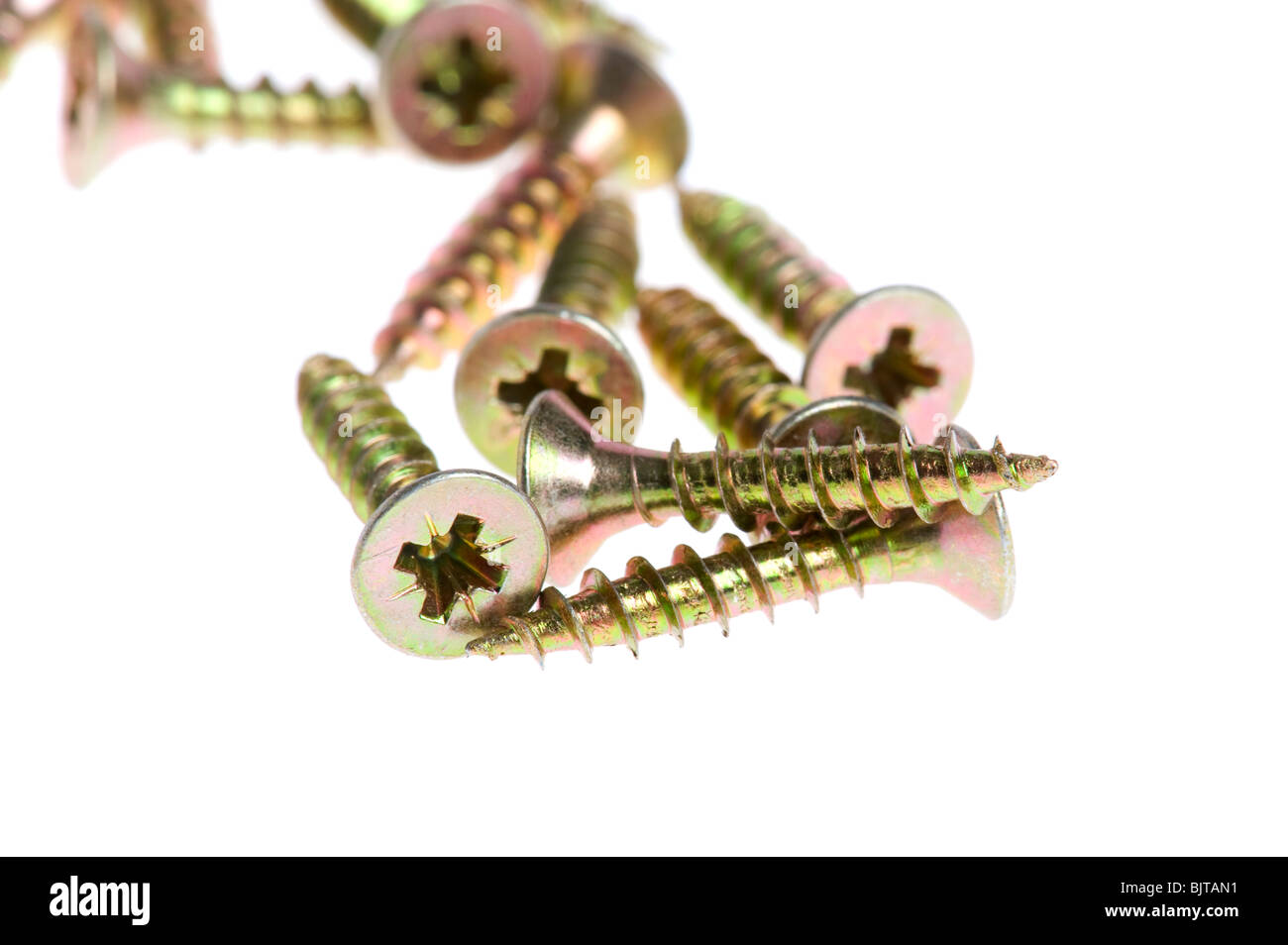 object on white - tool steel screw Stock Photo - Alamy