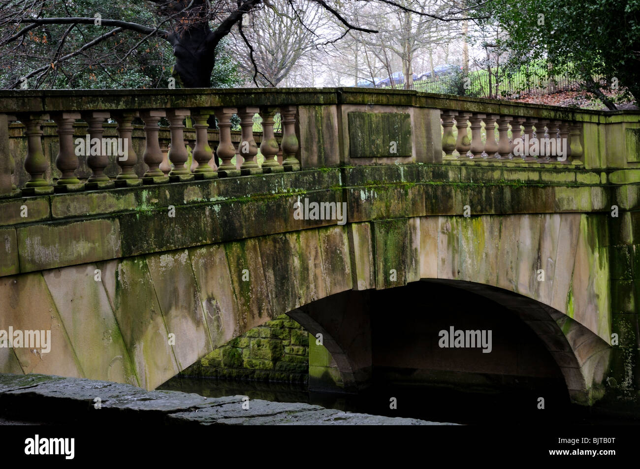 Ornamental Stone Bridge Nottingham University Campus England Stock ...