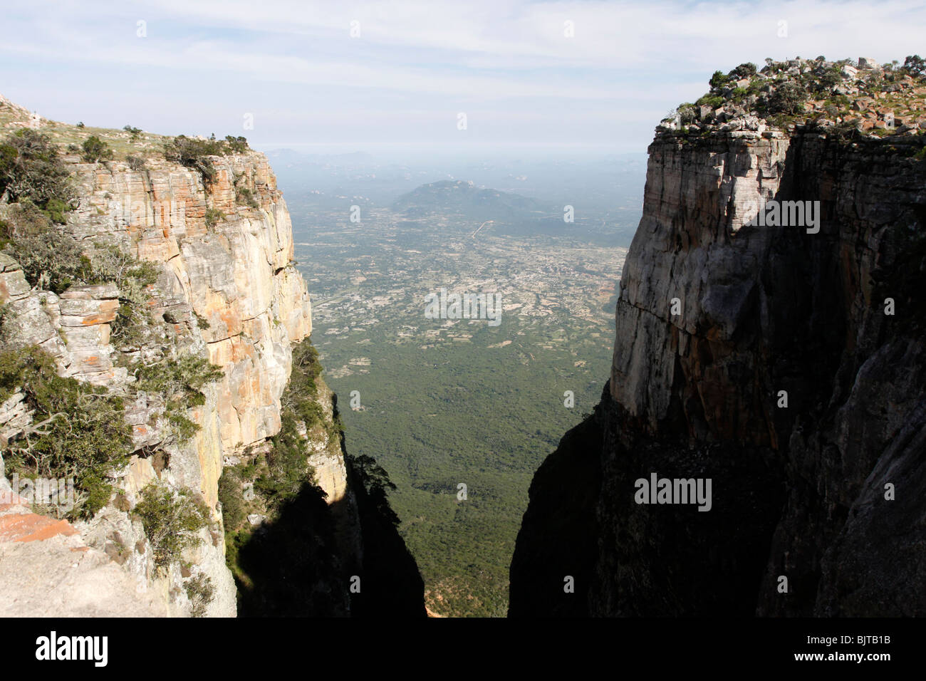 Tunda Vala. A breathtaking gorge cut out of the Chela escarpment with ...