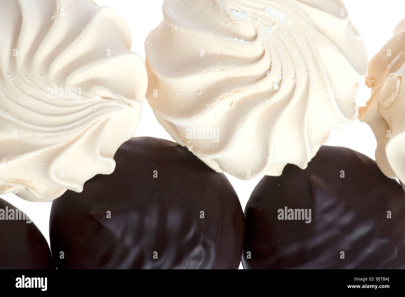 object on white - food zephyr close up Stock Photo - Alamy