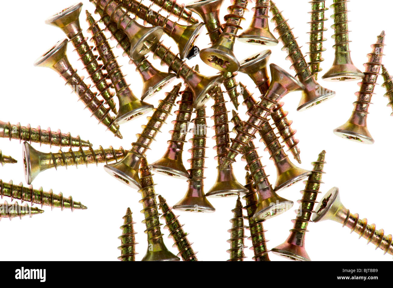 object on white - tool steel screw Stock Photo - Alamy