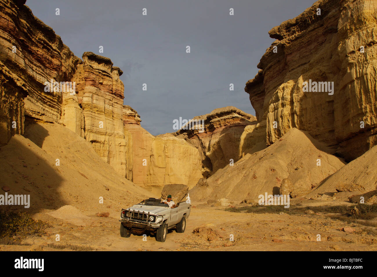 The magnificent desert canyons along the Namibe coastline. Namibe Province, Southern Angola ...