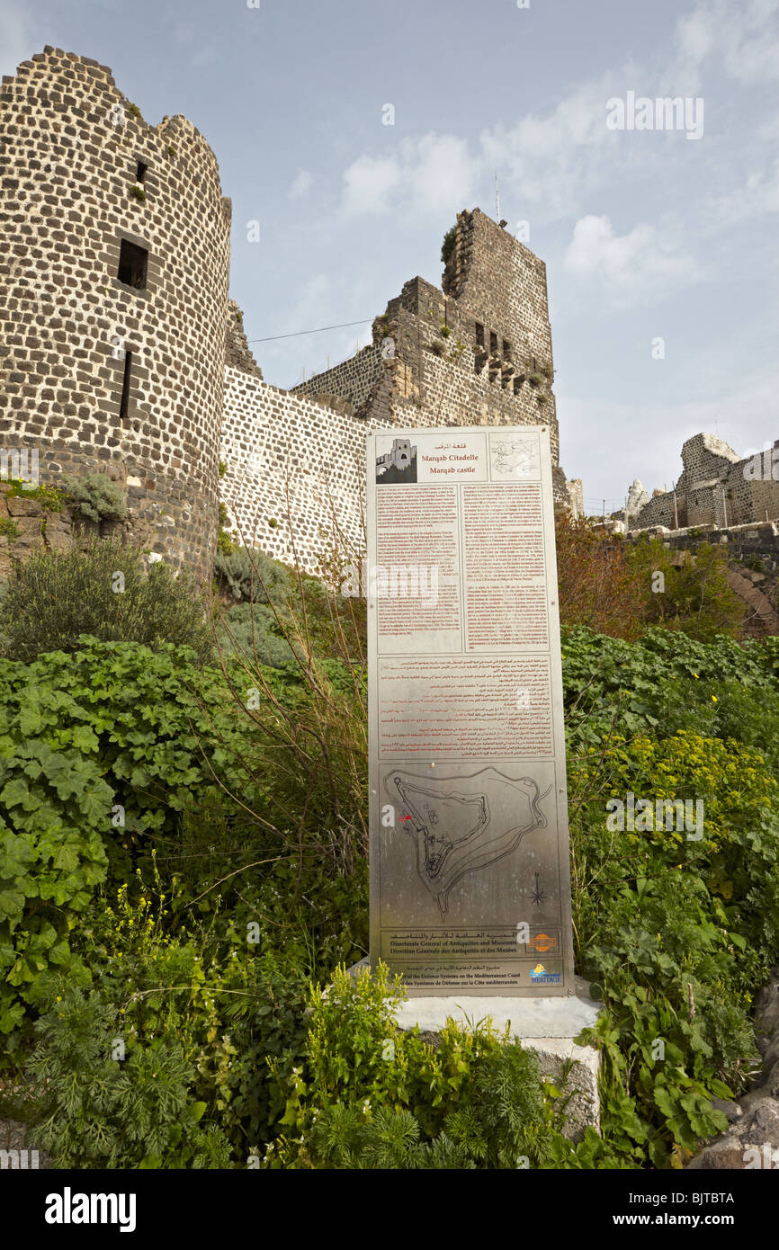 Syria Marqab castle Stock Photo - Alamy