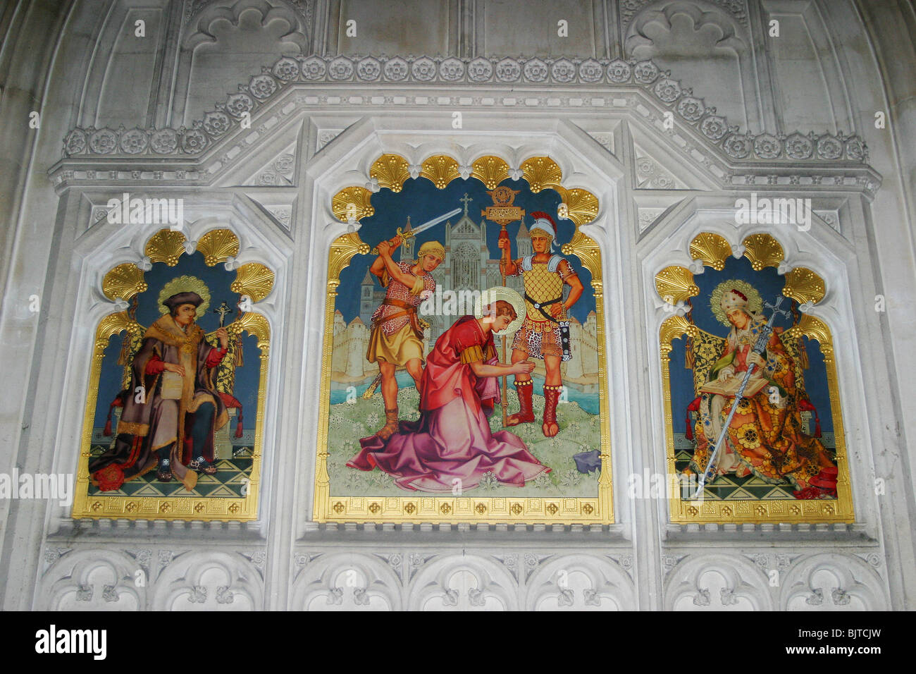 Panels at Ushaw College St Cuthbert's Roman Catholic seminary Durham ...