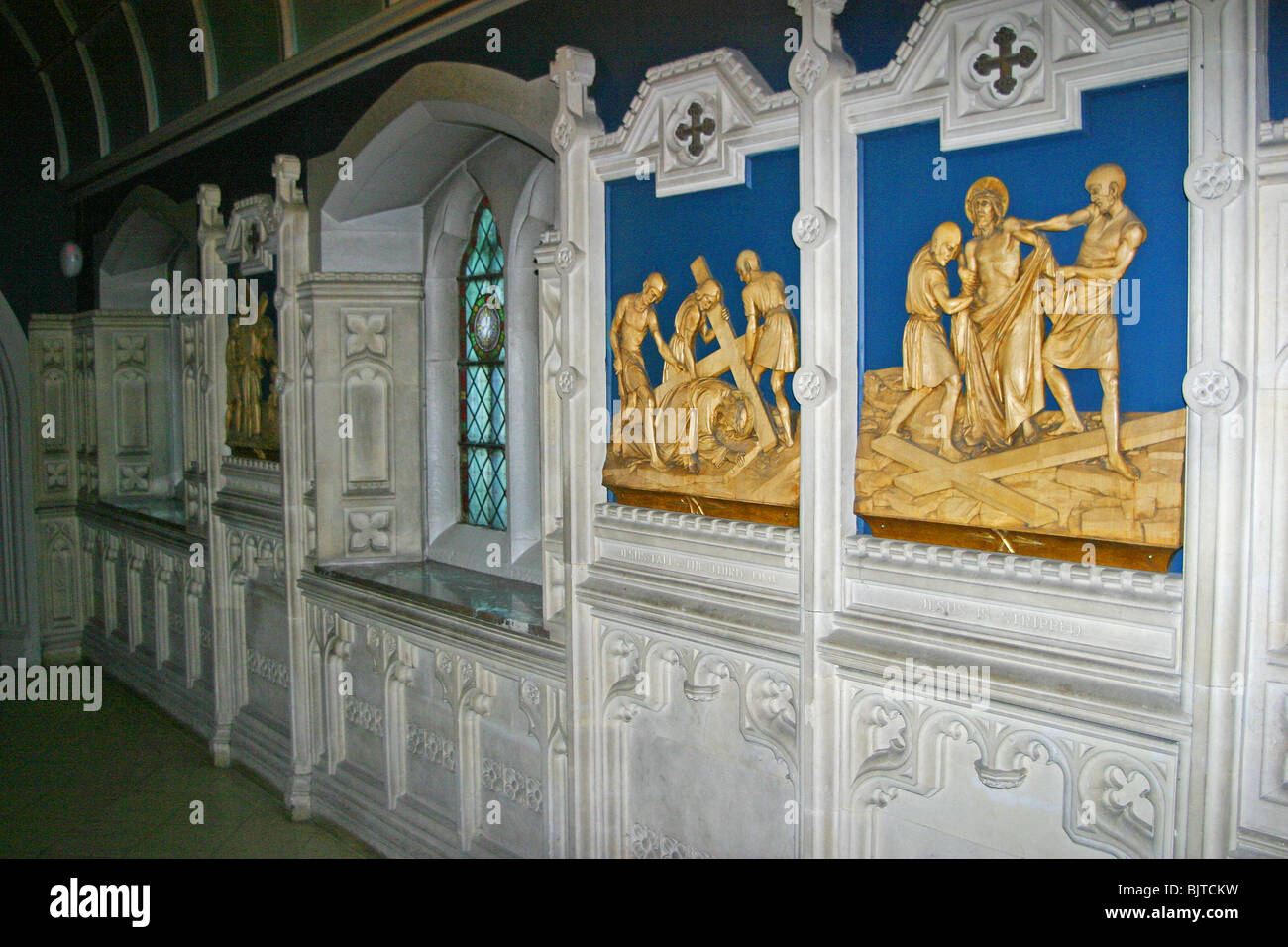 Panels at Ushaw College St Cuthbert's Roman Catholic seminary Durham ...