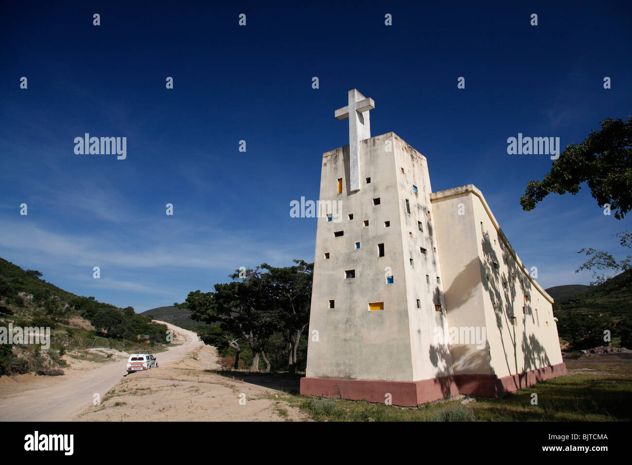 Modern Church on the road to the Tunda-Vala, nr Lubango, Huila Province ...