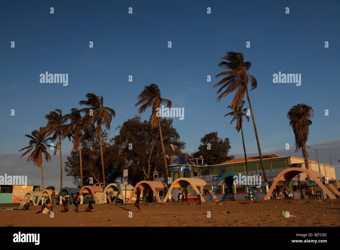 The main beach in Namibe, Namibe Province, Angola, Africa Stock Photo ...