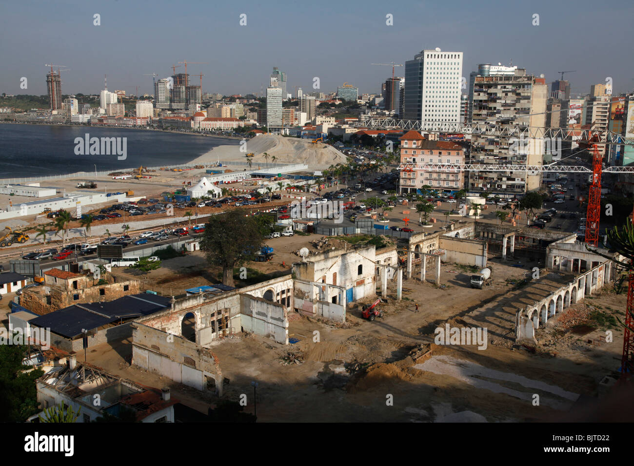 Old and new buildings make up Angola's capital city, Luanda Stock Photo ...