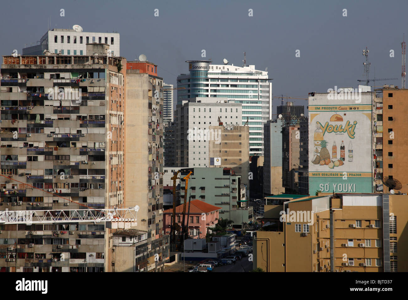 Old and new buildings make up Angola's capital city, Luanda Stock Photo ...