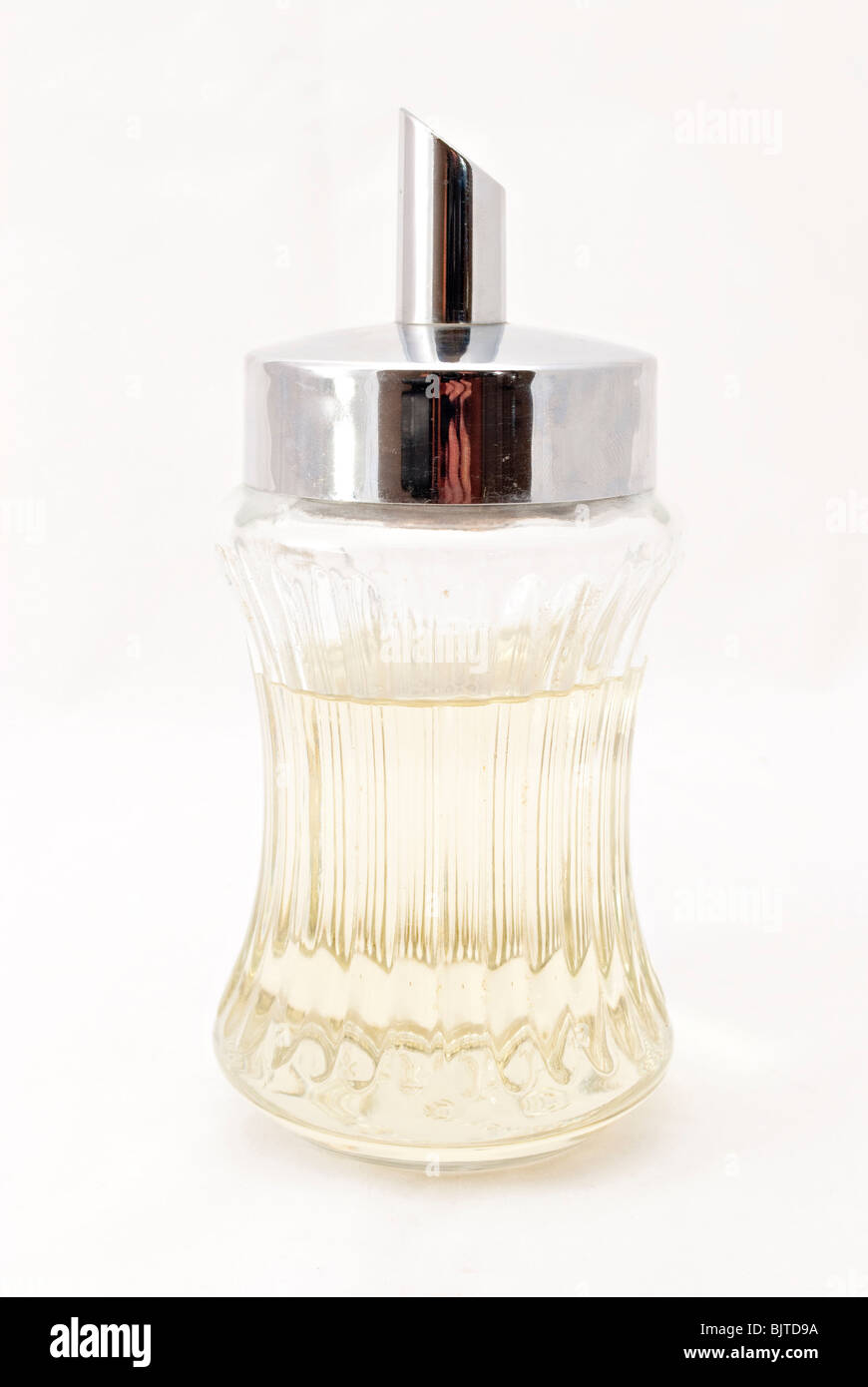 glass oil spout isolated white background Stock Photo - Alamy