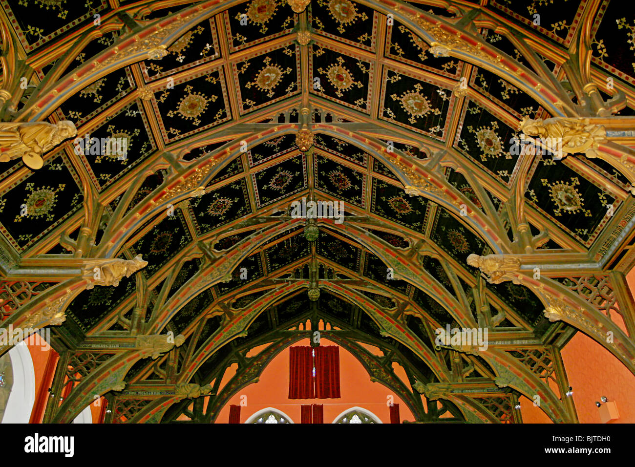 Ushaw College Catholic seminary Durham ornate painted roof Stock Photo ...