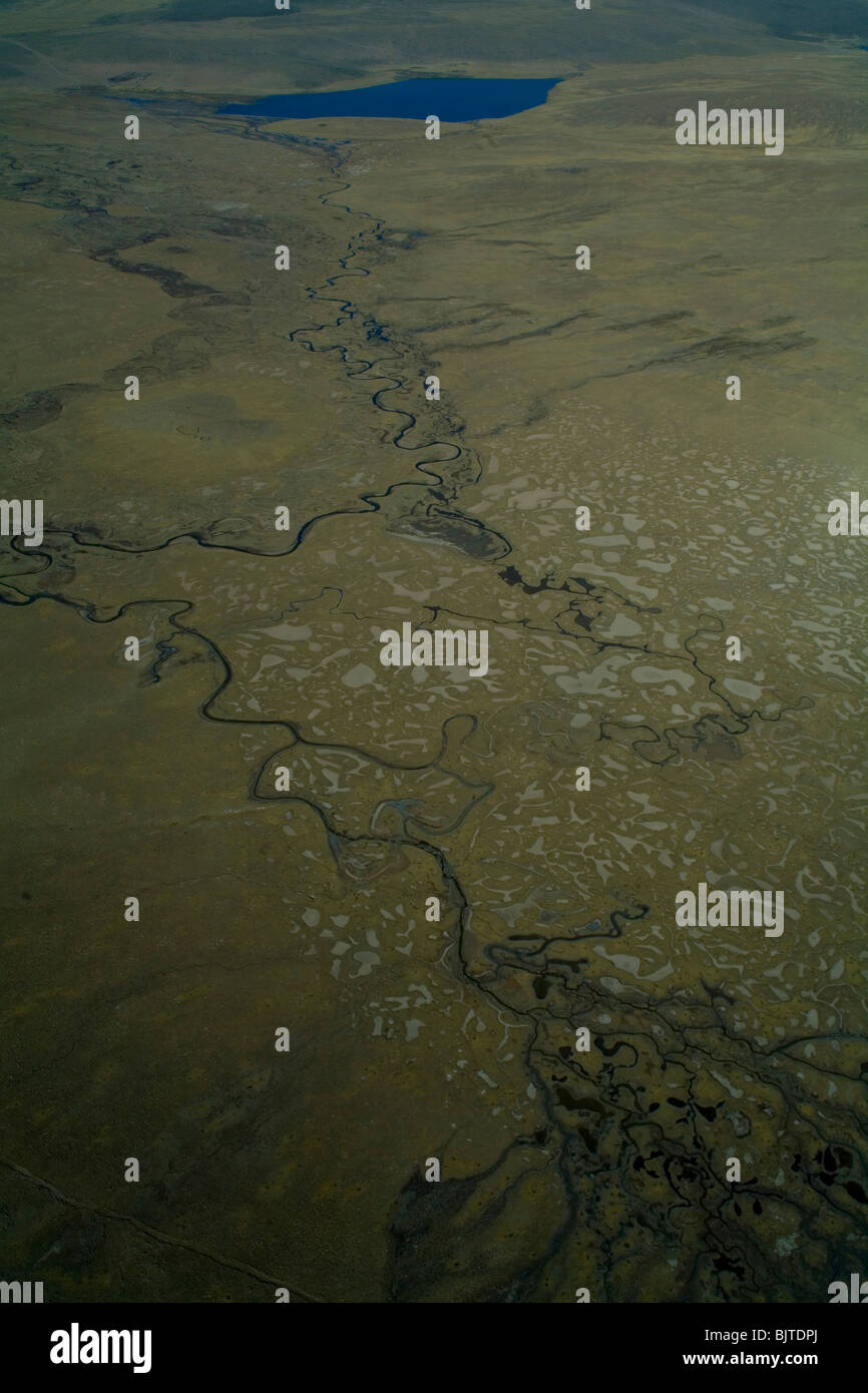 Aerial view on Amazon sources near Colca Canyon Valley, the deepest ...