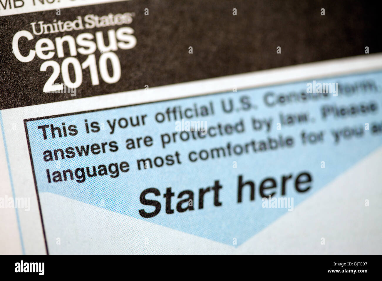 2010 Census Forms Stock Photo - Alamy