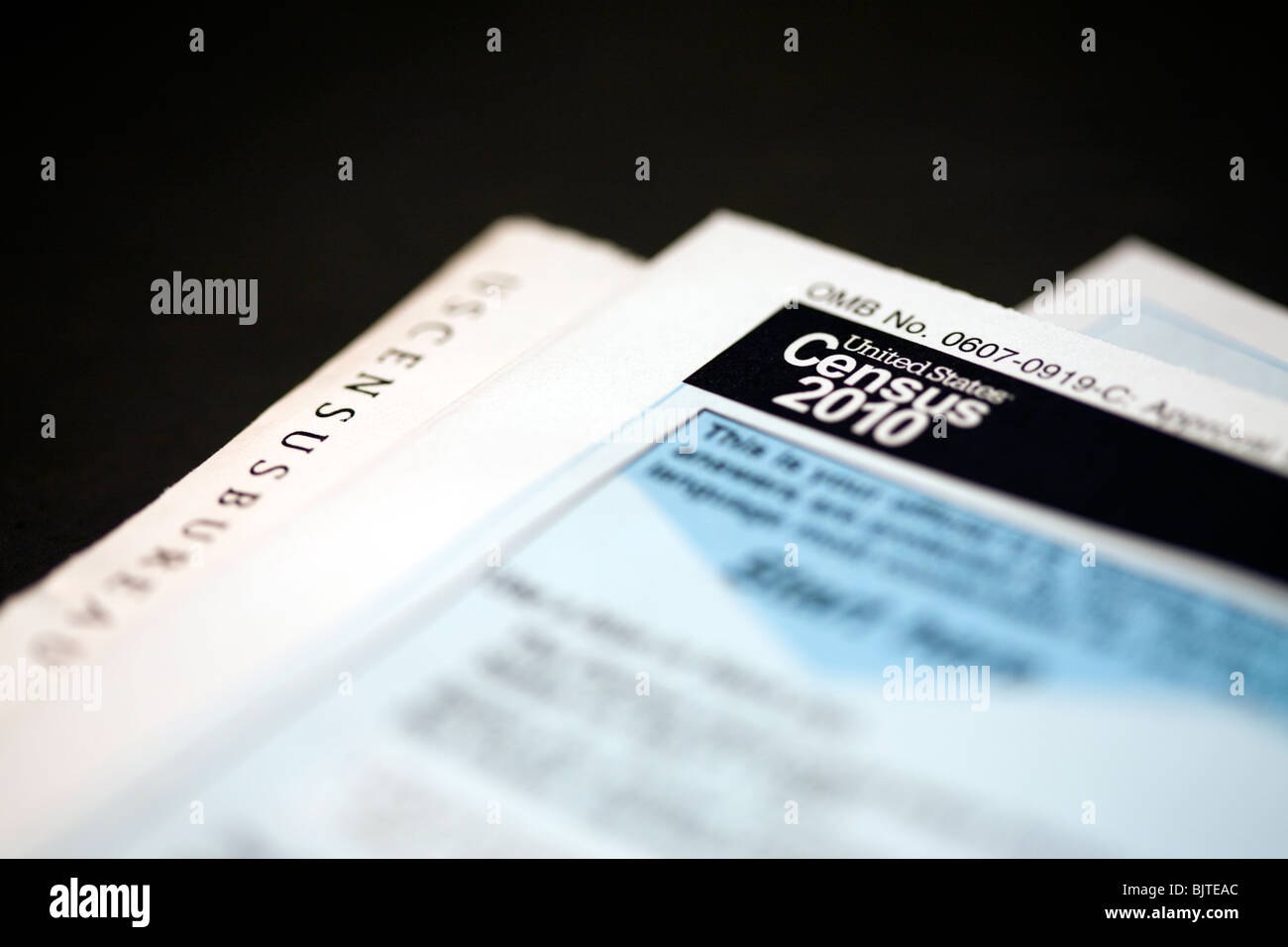 2010 Census Forms Stock Photo - Alamy