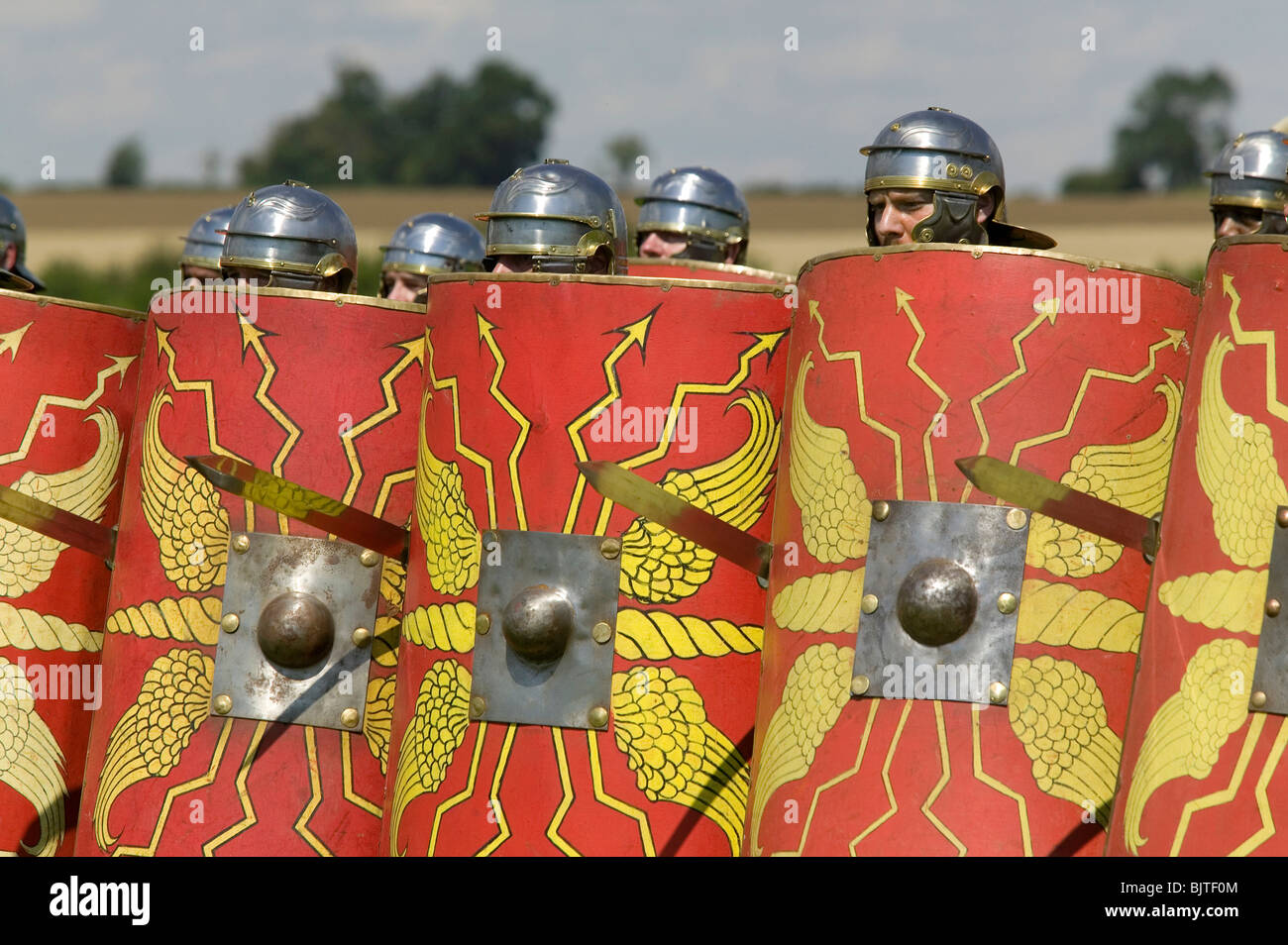 Roman Legioneers in a battle reanactment Stock Photo - Alamy