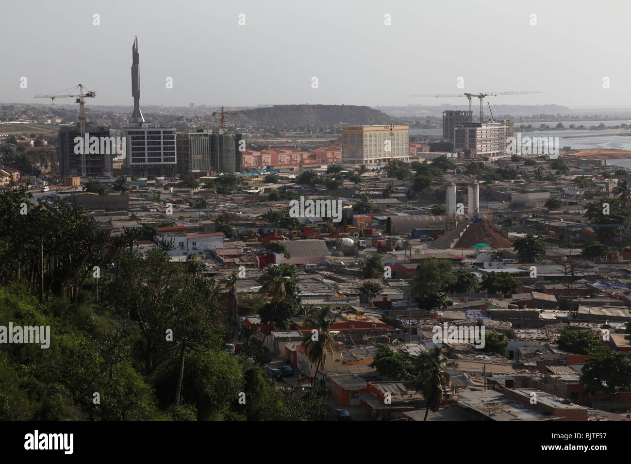 Old and new buildings make up Angola's capital city, Luanda Stock Photo ...