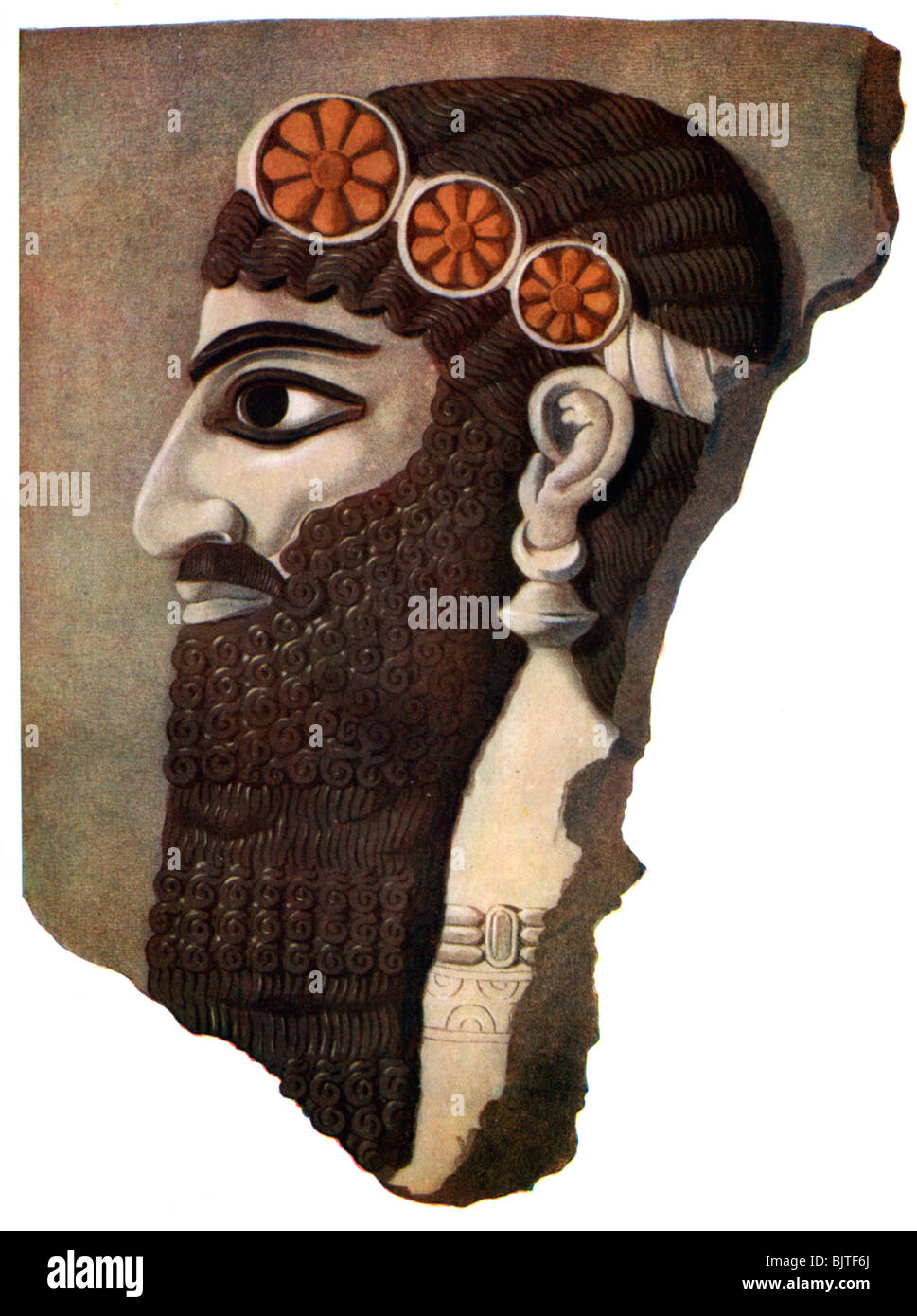 The head of an Assyrian priest or winged divinity, 1933-1934. Artist ...