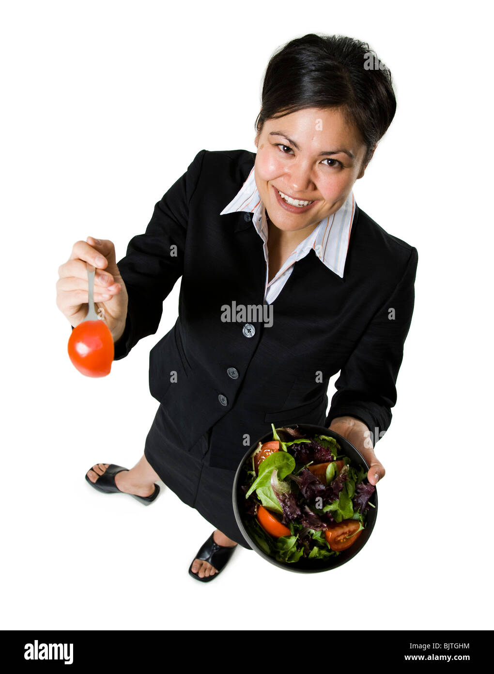 Chinese woman eating Cut Out Stock Images & Pictures - Alamy
