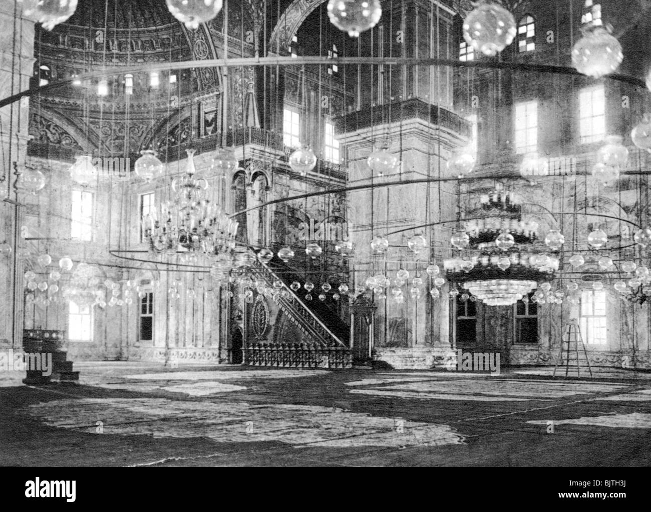Inside the Mosque of Muhammad Ali at the Saladin Citadel, Cairo, Egypt ...