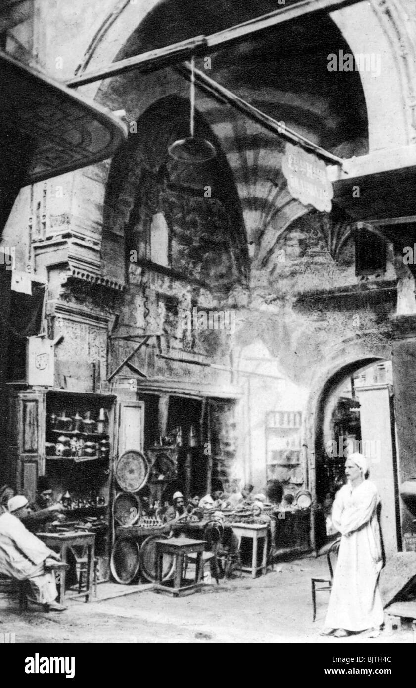 A bazaar in Cairo, Egypt, c1920s. Artist: Unknown Stock Photo - Alamy