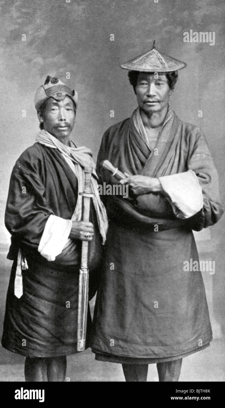 Two Sikkimese men, c1910. Artist: Unknown Stock Photo - Alamy