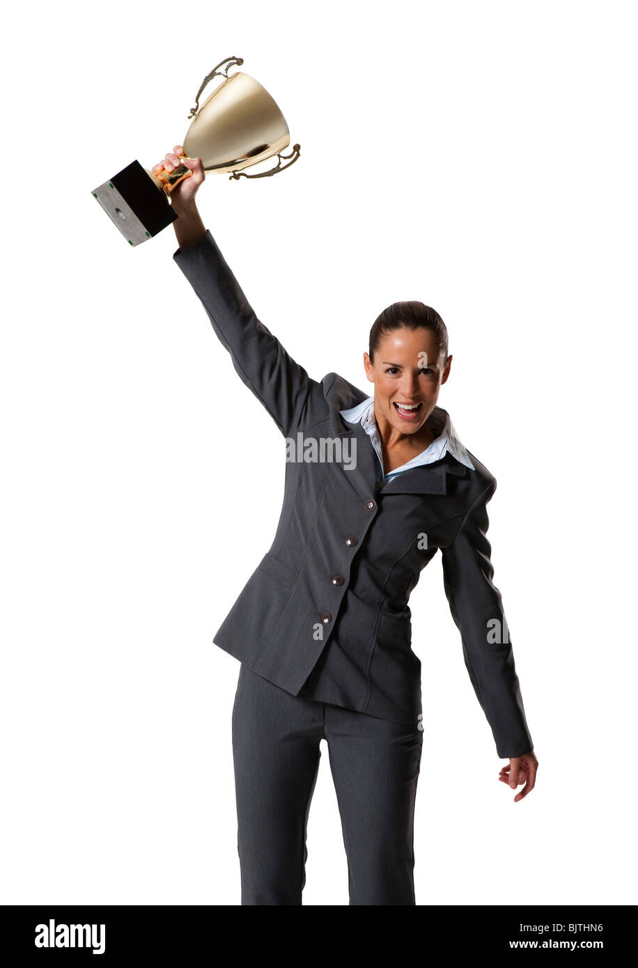 Woman holding trophy Stock Photo - Alamy Woman holding trophy Stock Photo - Alamy