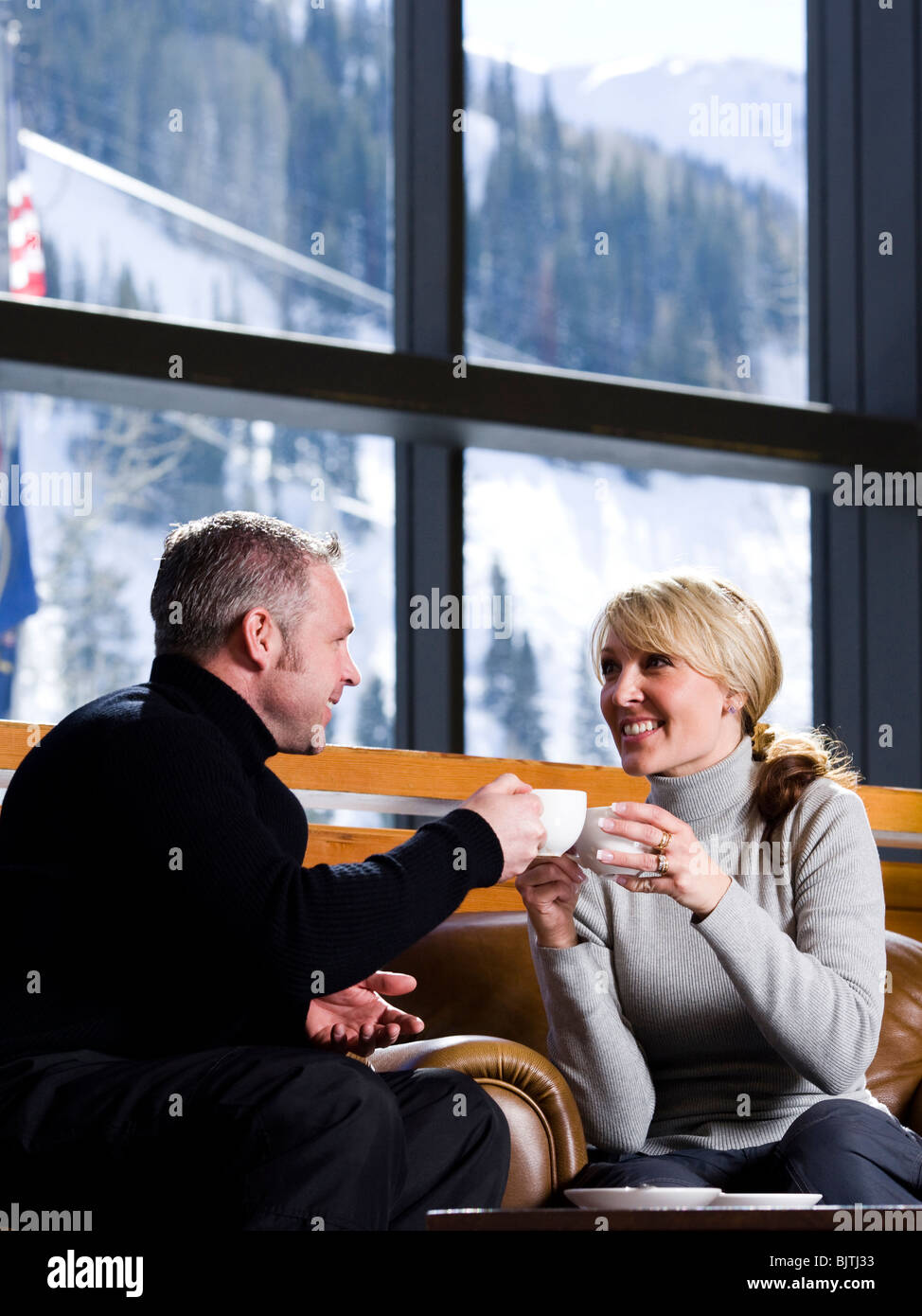 Married couple enjoying quiet moment Stock Photo - Alamy
