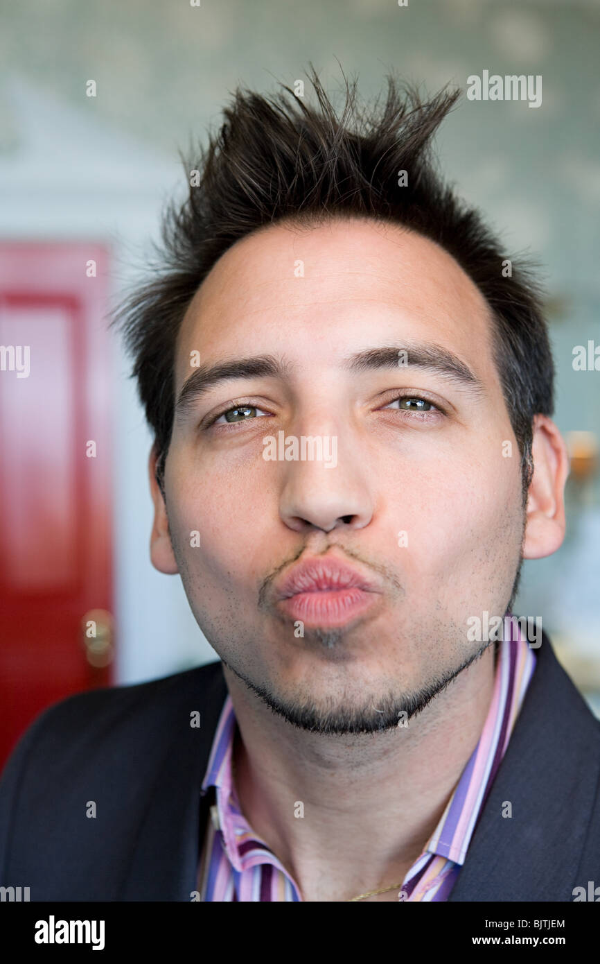 Man blowing a kiss Stock Photo - Alamy Man blowing a kiss Stock Photo - Alamy