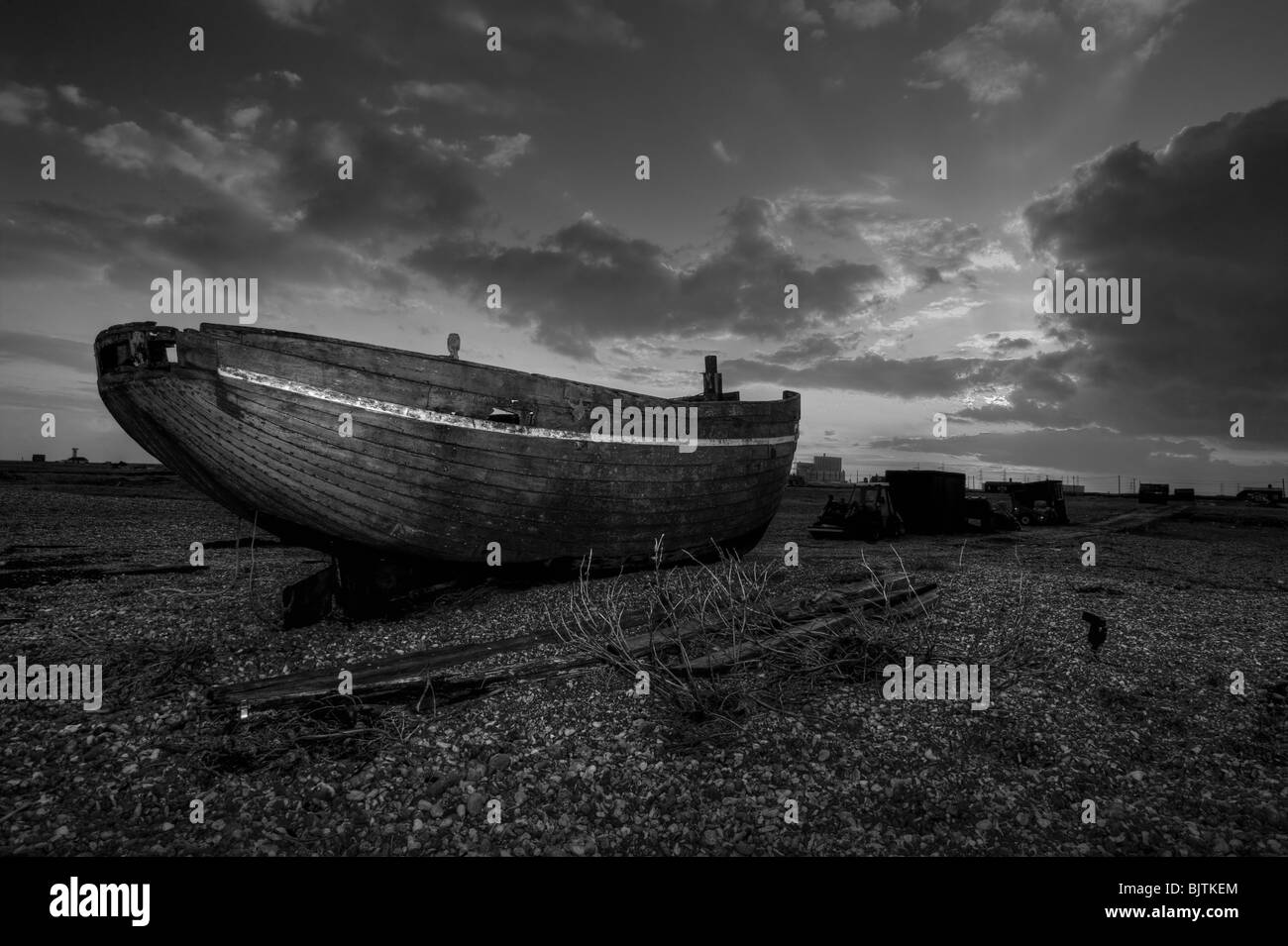 Kent fishing boat Black and White Stock Photos & Images - Alamy