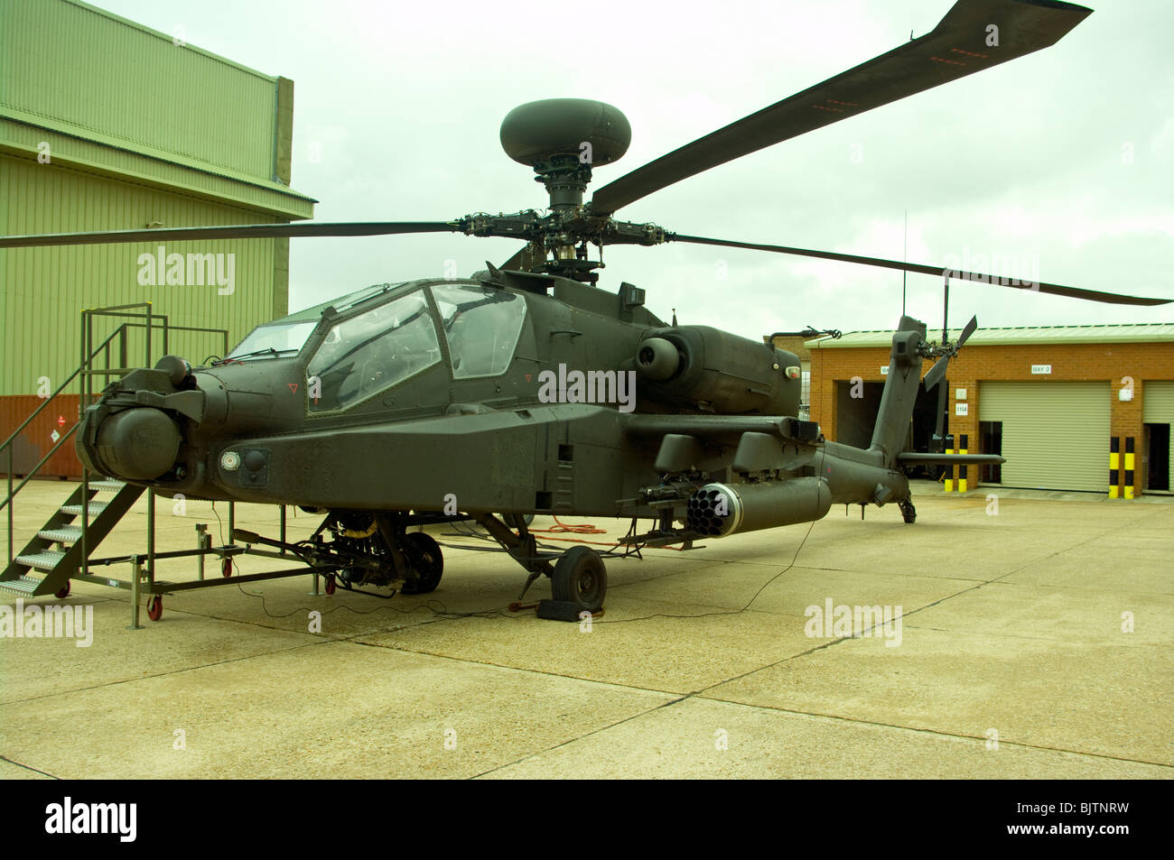 British Army Westland Attack Helicopter WAH-64 MK1 Apache Longbow Stock ...