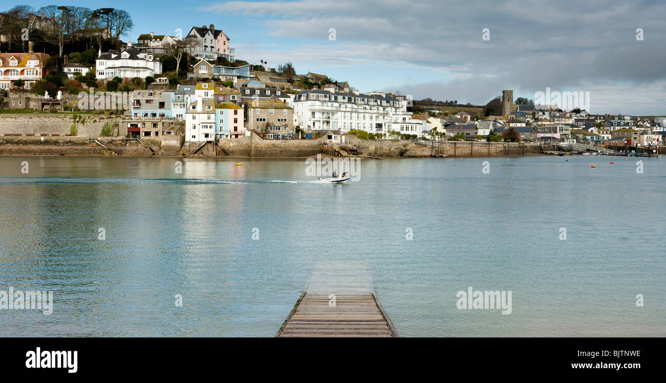 View across the estuary at Salcombe, South Devon Stock Photo - Alamy